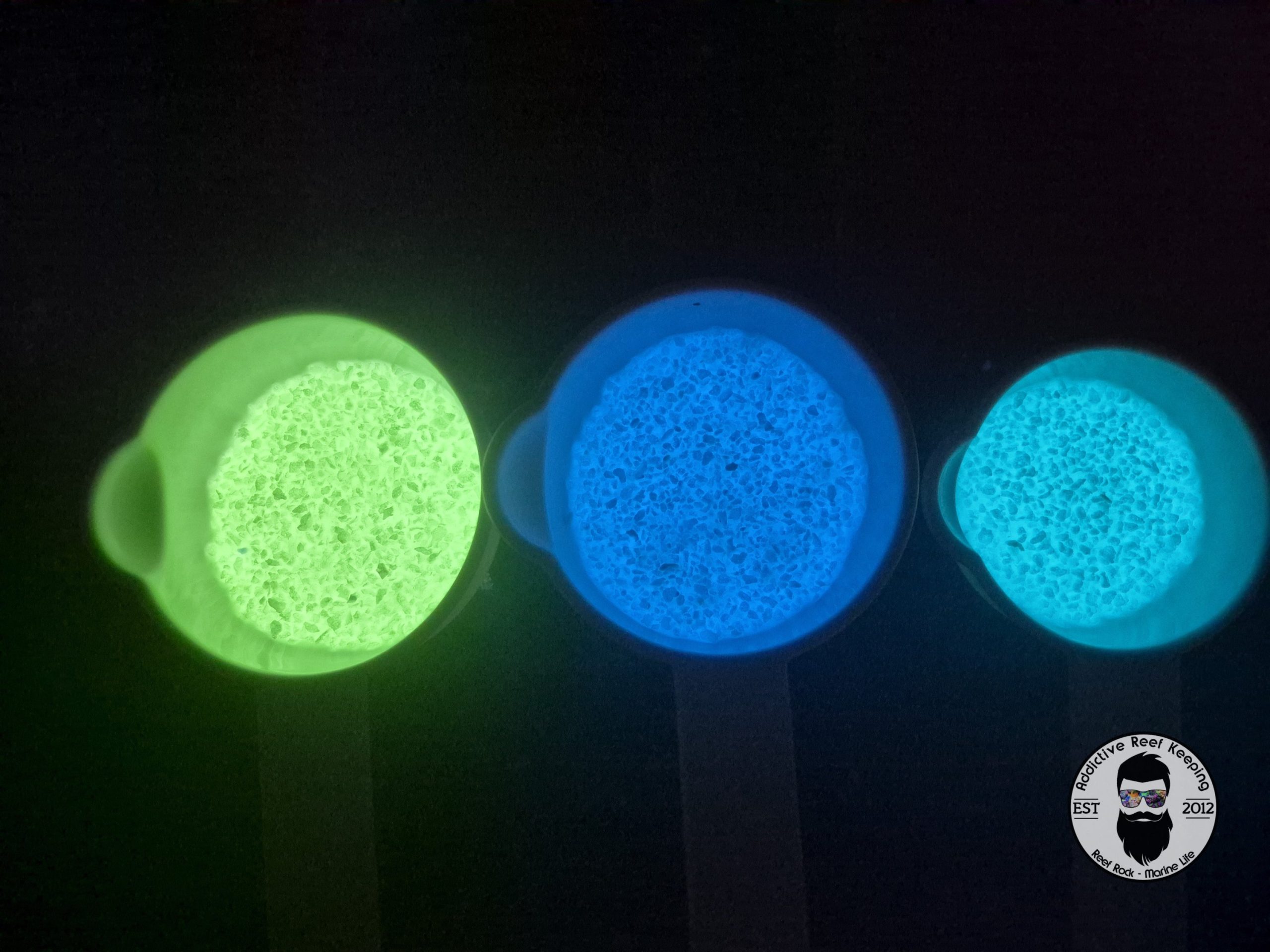 Glow In The Dark Large Grain Sand 2oz Triple Colors Green, Blue, Aqua ...